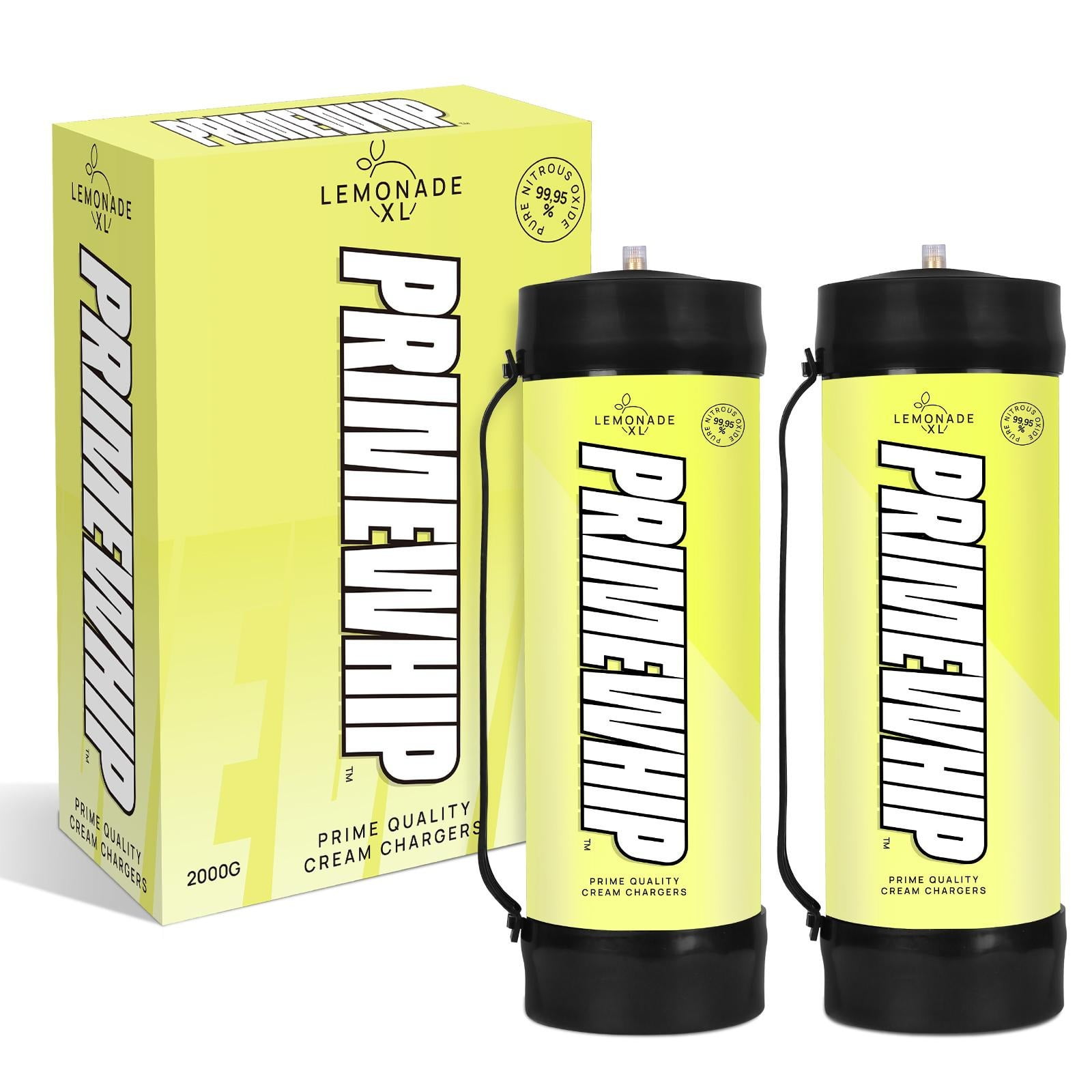 Prime Whip Lemonade XL 2000G - Ultra Pure Whipped Cream Charger - Food Grade 99.95% Pure Nitrous ...