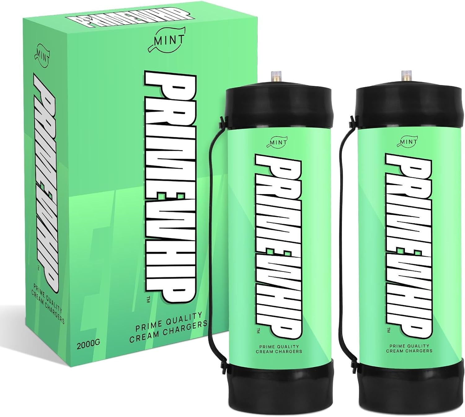 Prime Whip Mint XL 2000G - Ultra Pure Whipped Cream Charger - Food Grade 99.95% Pure Nitrous ...
