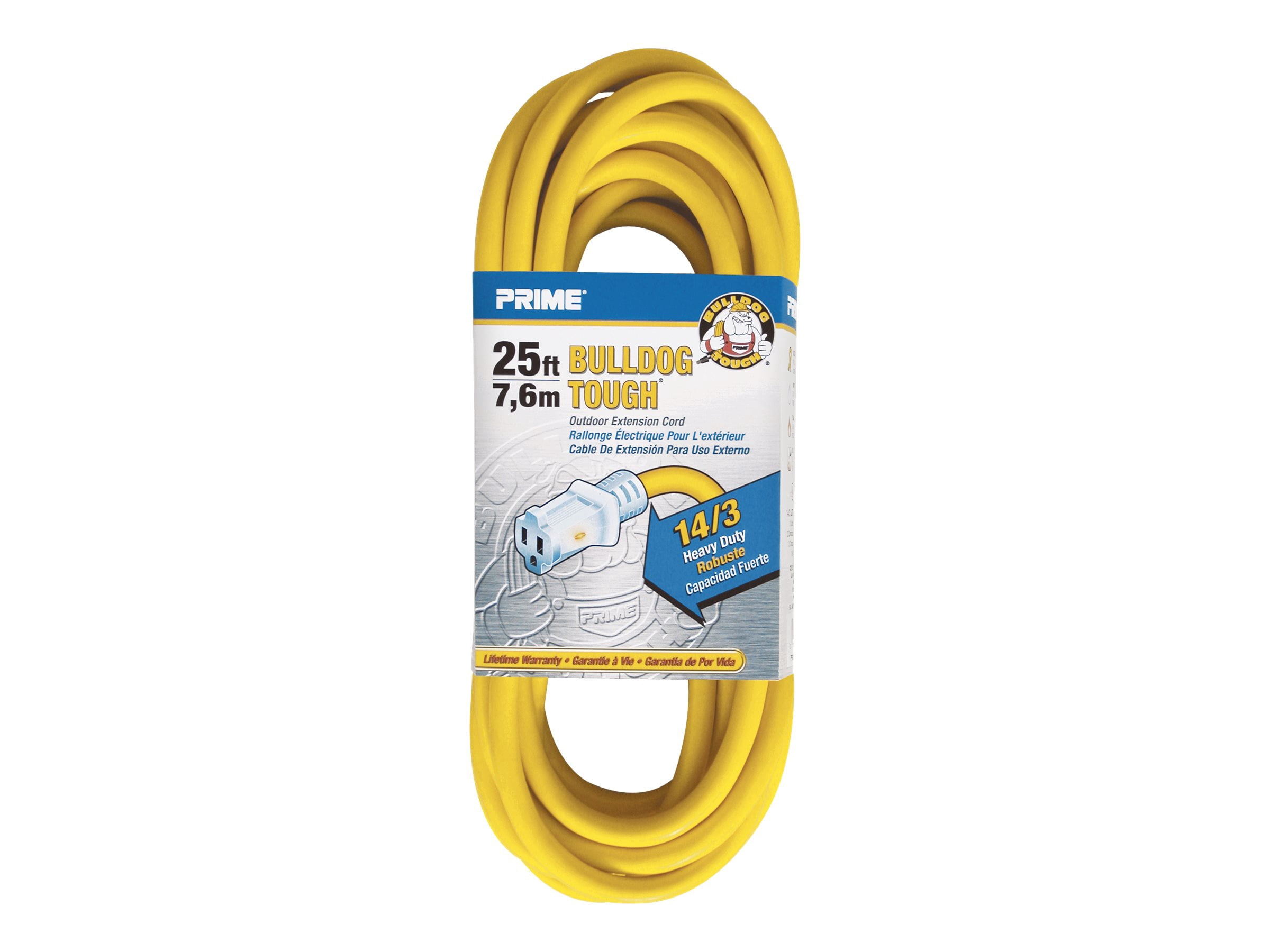 Prime LT511725 25-Foot 14/3 SJTOW Bulldog Tough Extension Cord with ...