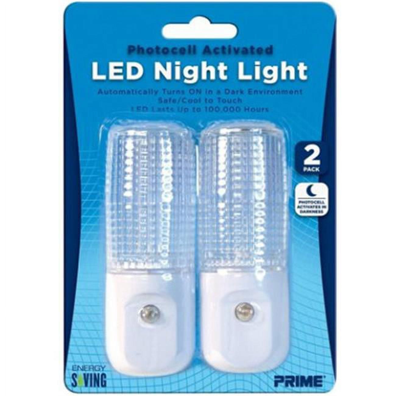 Prime Wire & Cable NLA332P Automatic White LED Night Light - Pack of 2 ...