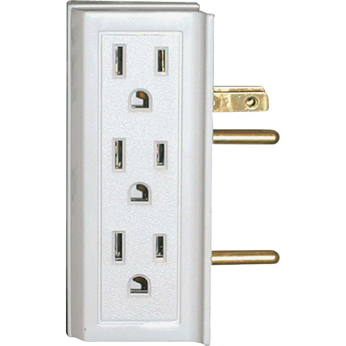 Prime Wire & Cable White 15A 6-Outlet Space Saver Power Tap PB801020 ...