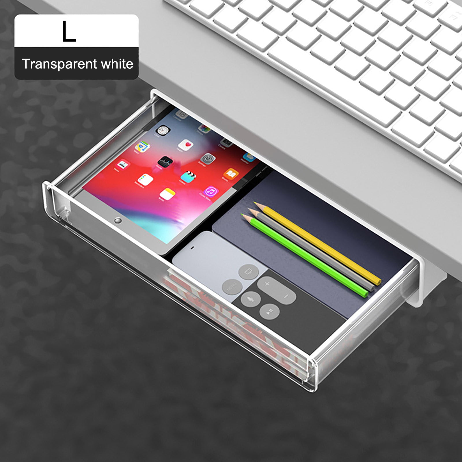 Prime Zerbueate Desk Drawer Attachment Pencil Organizer Desk Hidden ...