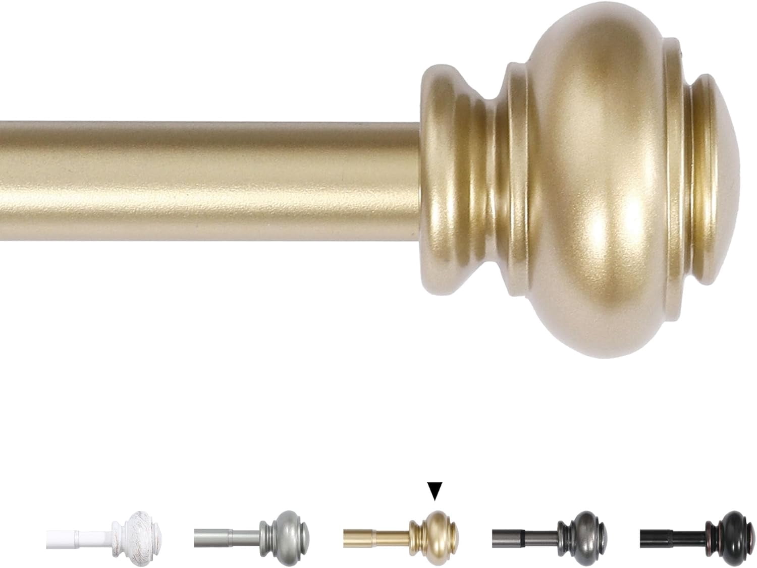 PrimeBeau Adjustable Curtain Rod 16-43 Inches, 3/4 Inch Diameter ...