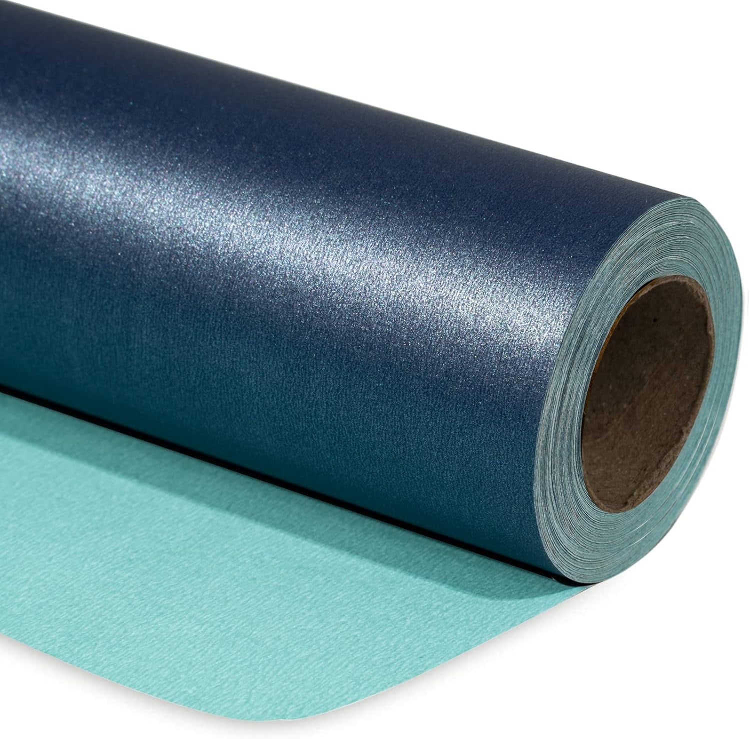 PrimeCook Shop Navy Blue Matte Wrapping Paper - Solid Color Pearly ...
