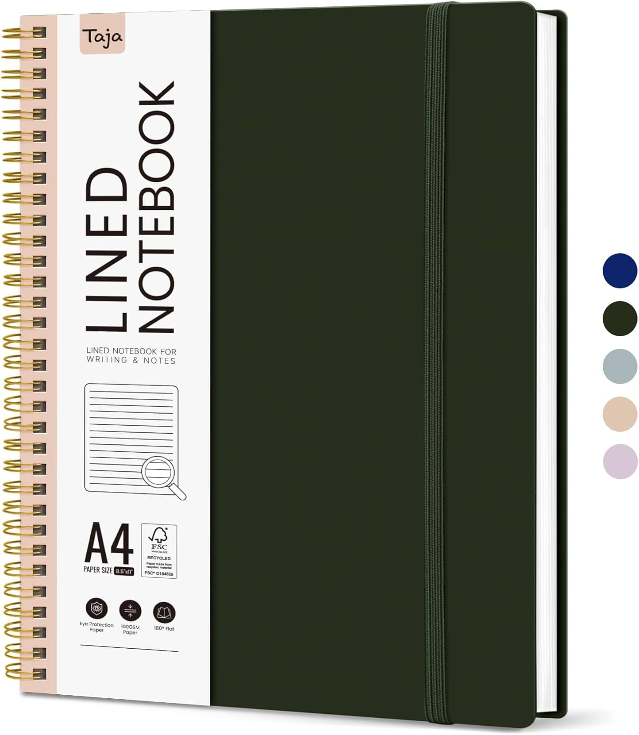 PrimeCook Shop Spiral Lined Notebook, 8.5"x11" Notebooks for Work ...