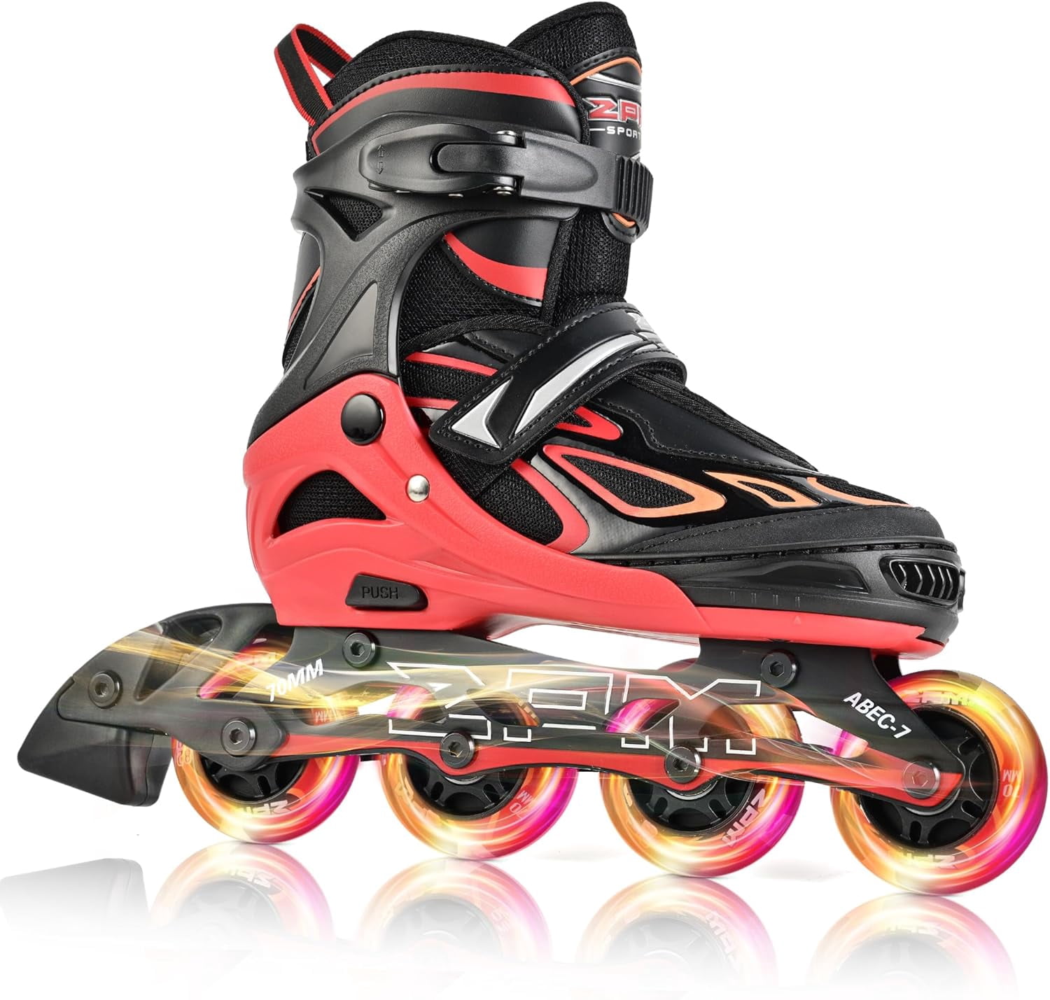 PrimeCook Shop Vinal Girls Adjustable Flashing Inline Skates, All ...