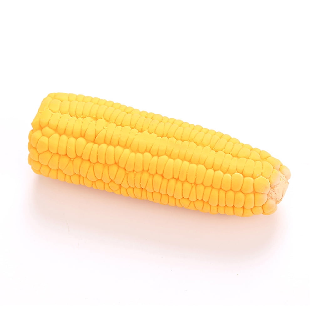 Primegos Pet Dog Puppy Latex Corn Shape Squeaky Bite-resistant Play ...