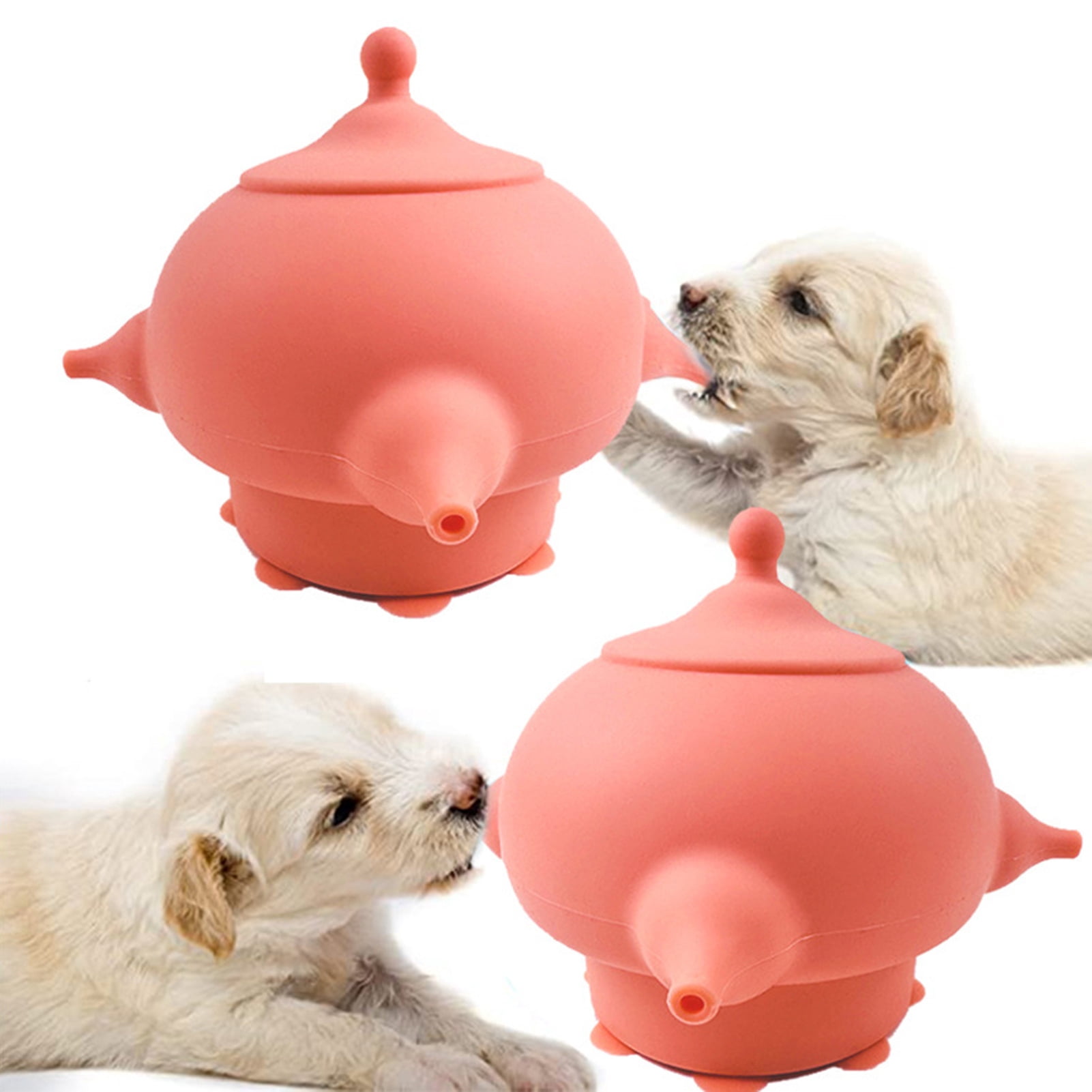 Primegos Puppy Feeder with 4 Soft Teats Stable Silicone Newborn Pet ...