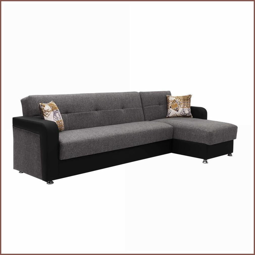 PrimeNest Concorde Gray Chenille Convertible Chaise Lounge with Storage ...