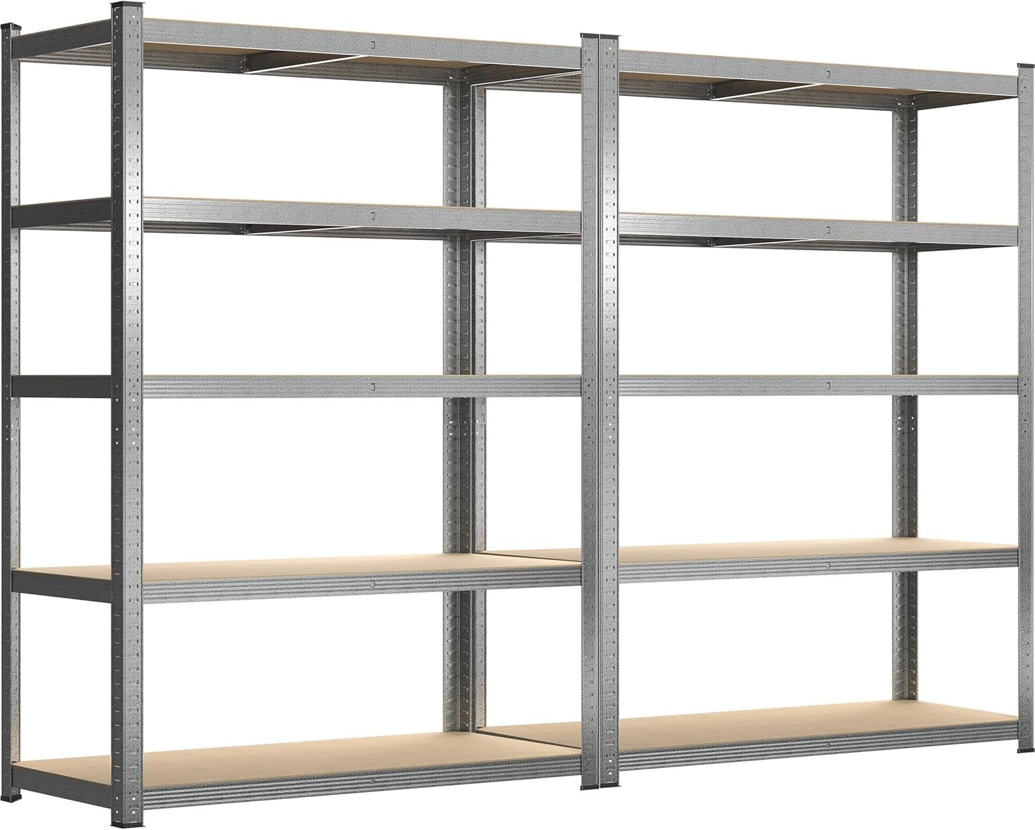 PrimeZone 2 Packs 36" W x 16" D x 71" H Garage Storage Shelves,5 Tier ...