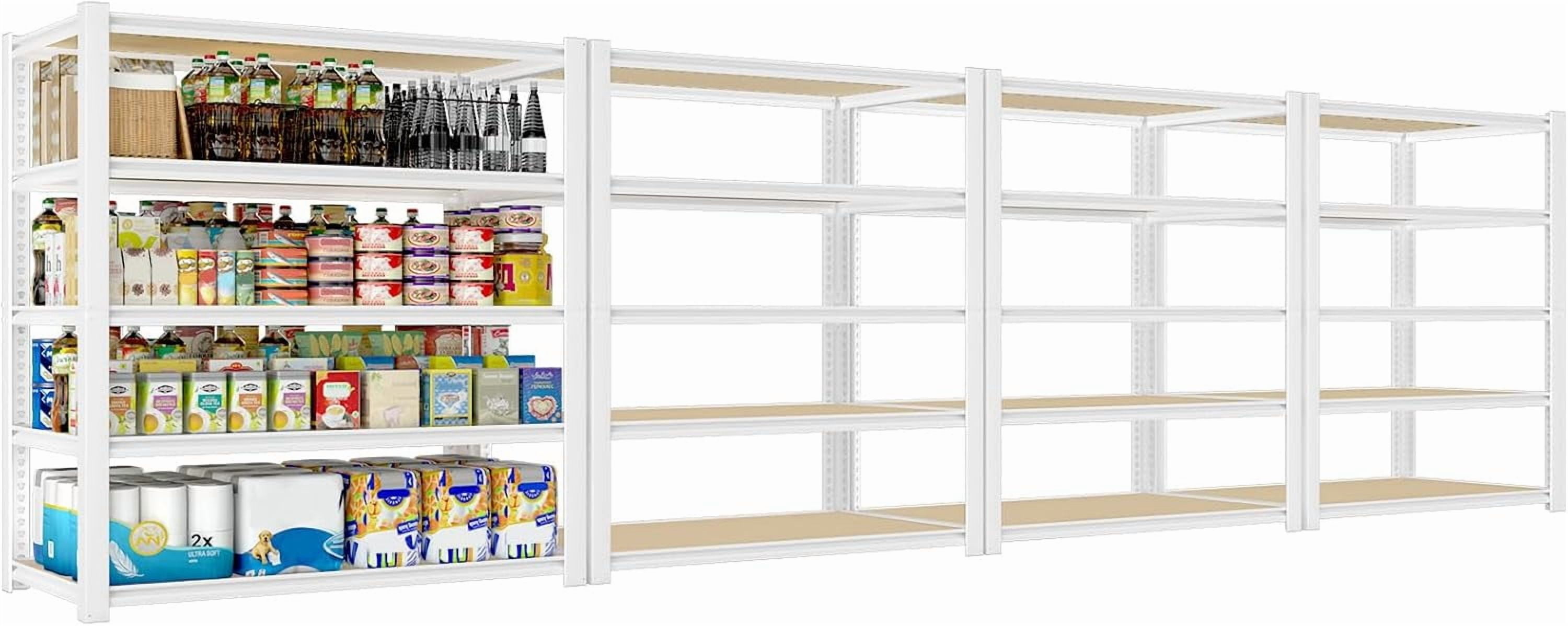 PrimeZone 4 Packs 36" W x 16" D x 72" H Closet Storage Shelves - 5 Tier ...