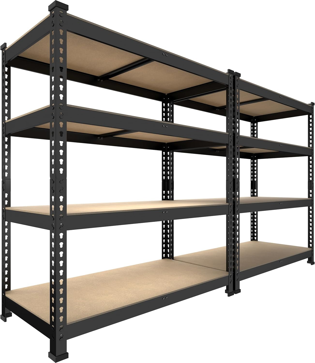 PrimeZone 4 Tier 36" W x 16" D x 55" H Storage Shelves - 2 Pack ...
