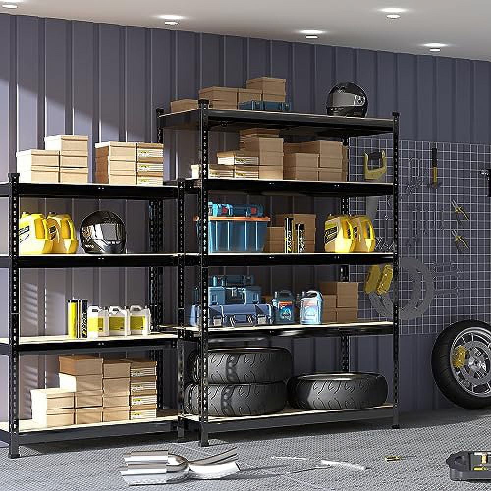 PrimeZone 47" W x 23.6" D x 71" H Large Heavy Duty Storage Shelves - 5 ...