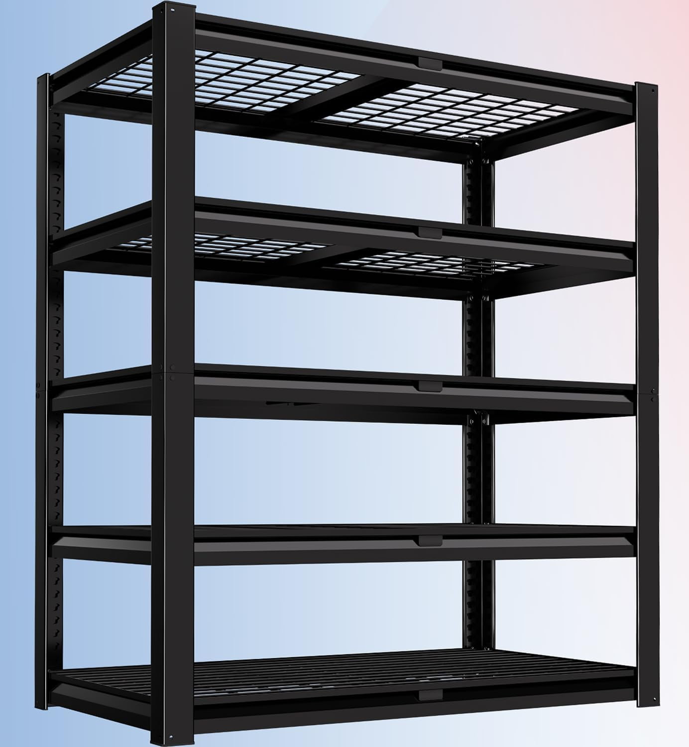 PrimeZone Heavy Duty Garage Shelving 5 Tier Heavy Duty Storage Shelves ...