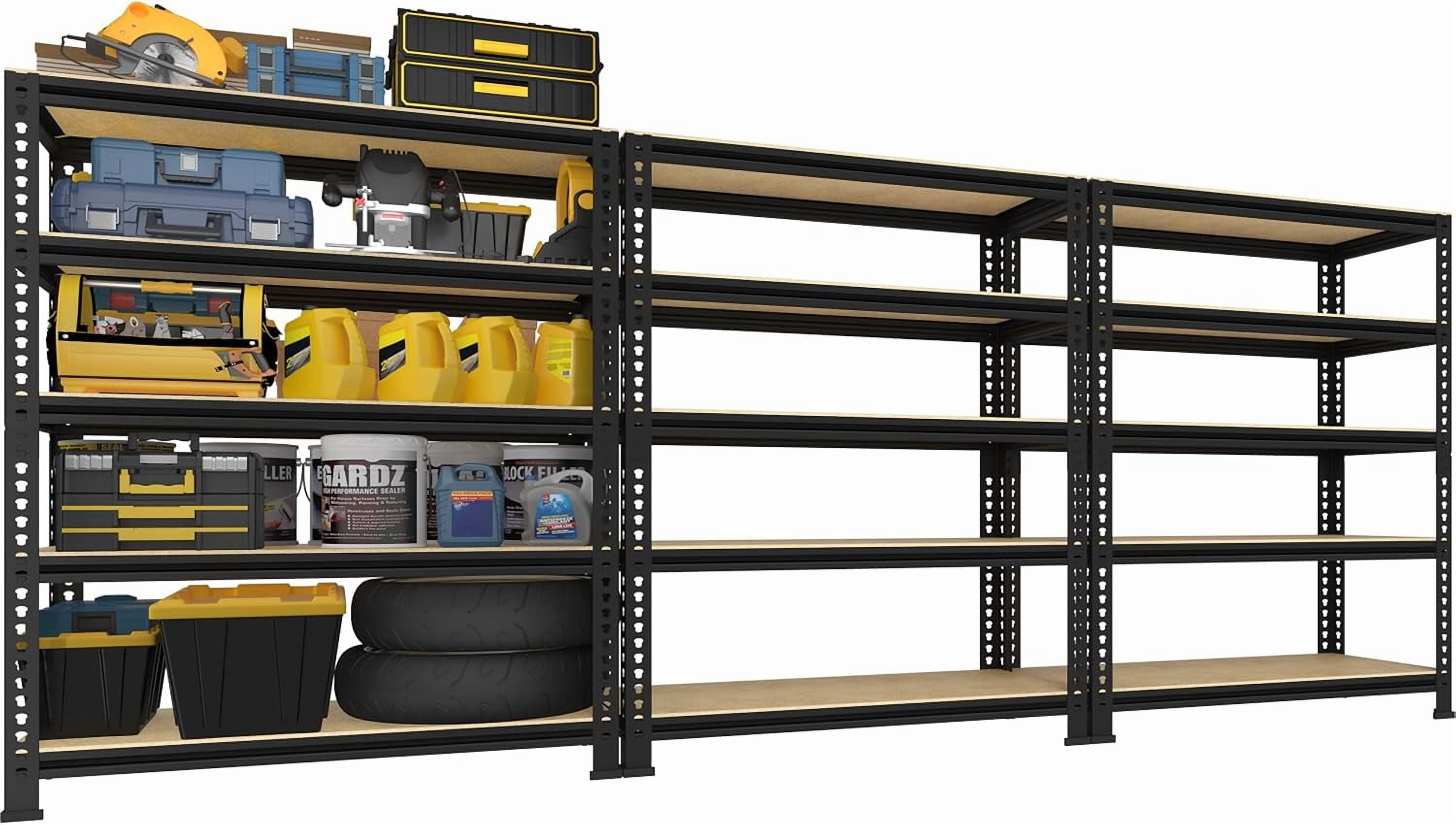PrimeZone Heavy Duty Garage Storage Shelves, 31.5" W x 16" D x 63" H ...