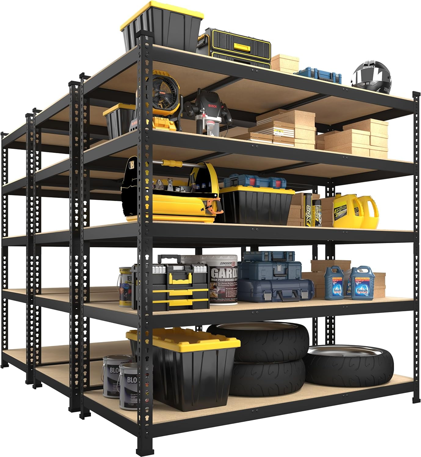 PrimeZone Heavy Duty Storage Shelves, Adjustable Garage Shelving Unit ...