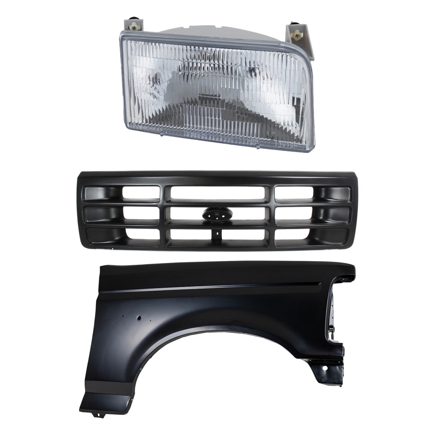 Primed Fender & Grille Kit for 92-96 Ford for F-150 92-97 for F-350, OE ...