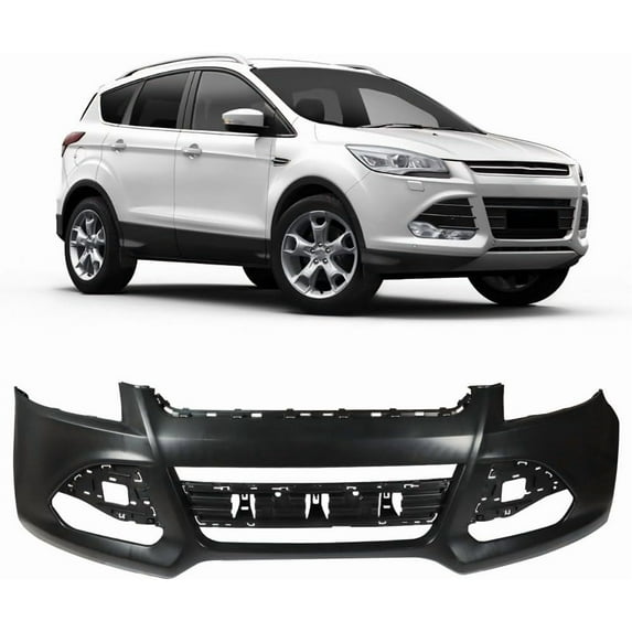 Primed Plastic Front Bumper Cover without Parking Sensor Holes ...