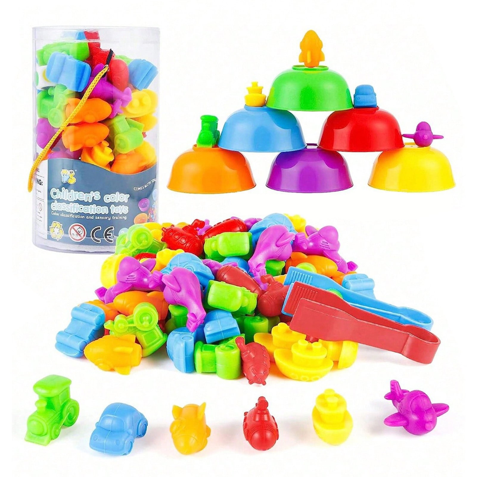 Primegos 1 Set Color Sorting Bowl Toy Educational Preschool Learning ...