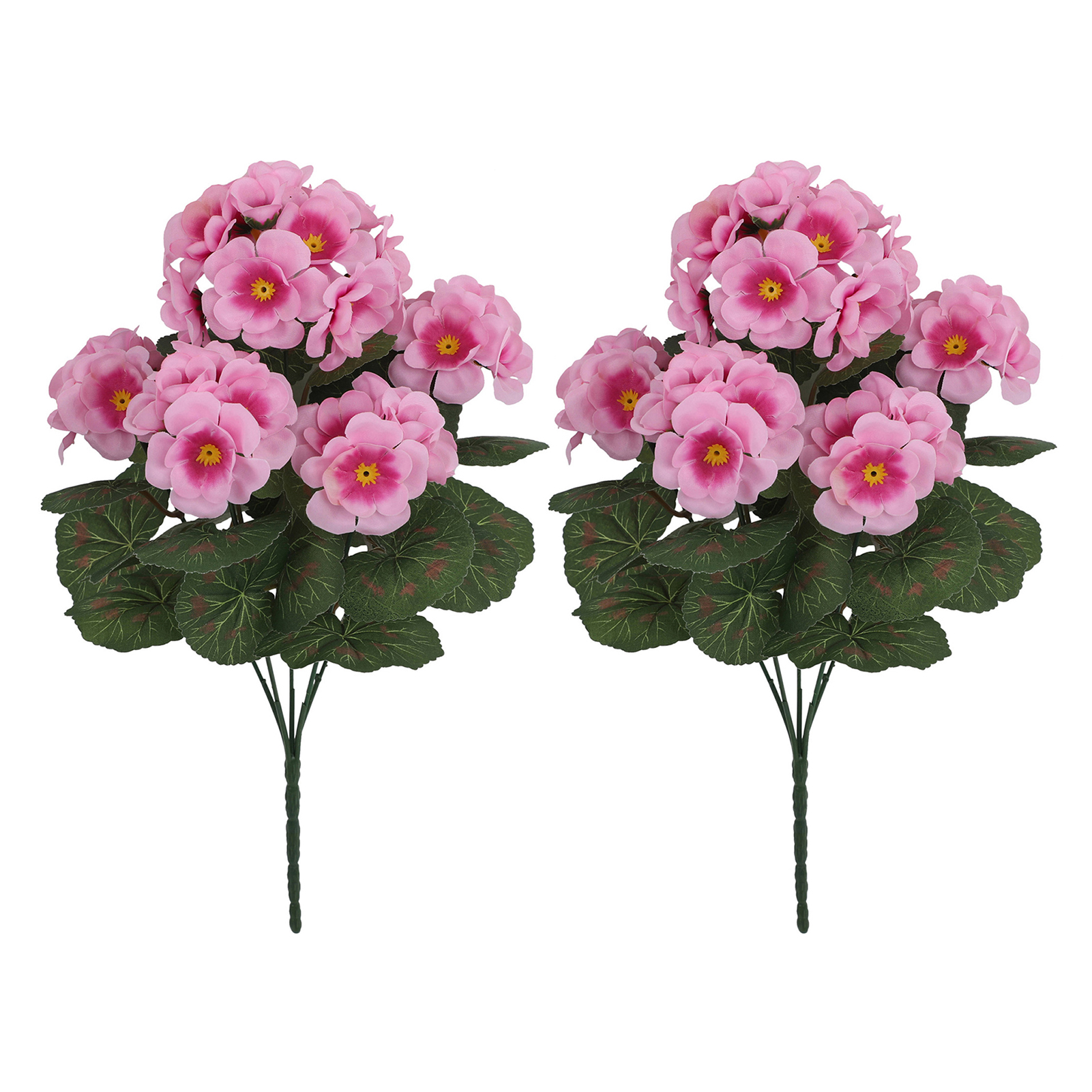 Primegos 2Pcs Artificial Geraniums Realistic UV Resistant Fake Flower ...