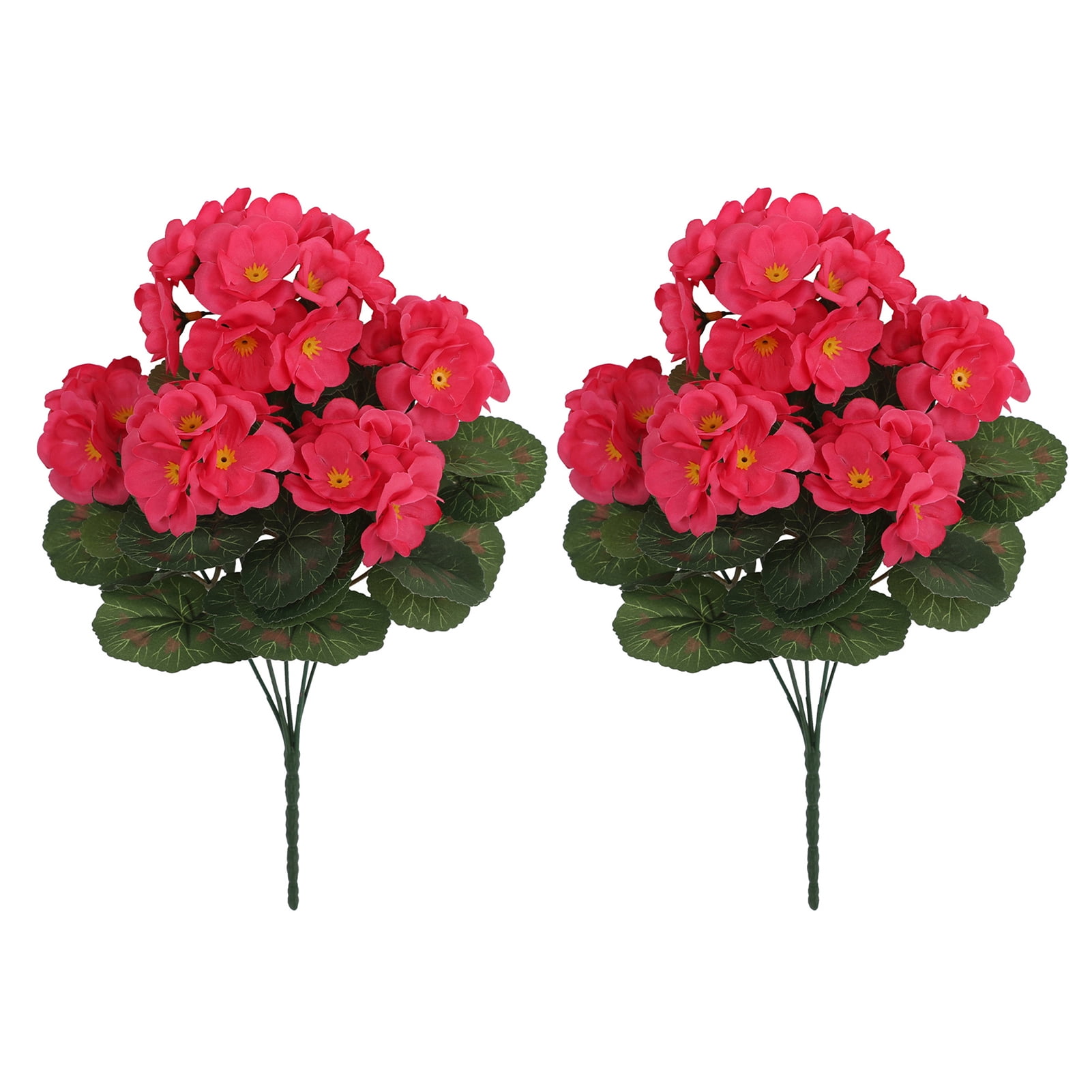 Primegos 2Pcs Artificial Geraniums Realistic UV Resistant Fake Flower ...
