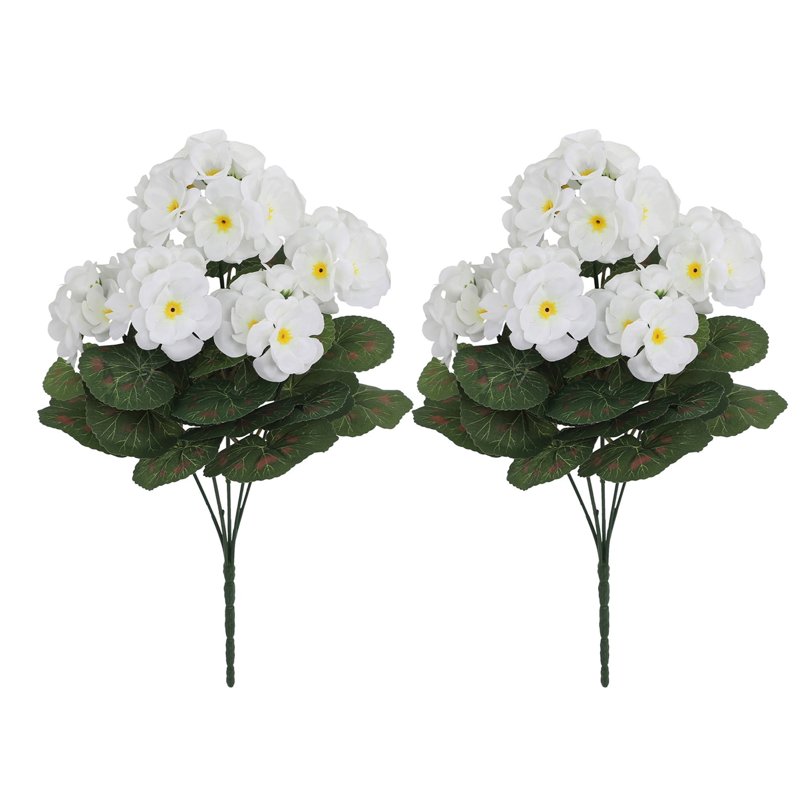 Primegos 2Pcs Artificial Geraniums Realistic UV Resistant Fake Flower ...