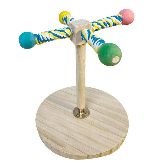 Primegos Birds Stand Perch Toy ,Interactive 360 Degree Rotation ...