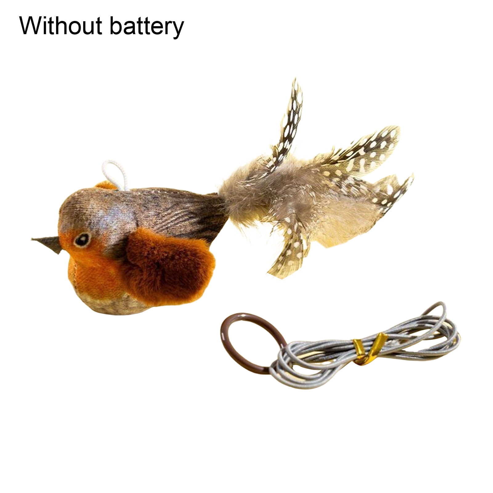 Primegos Chirping Bird Cat Toy Interactive Lifelike Plush Bird with ...