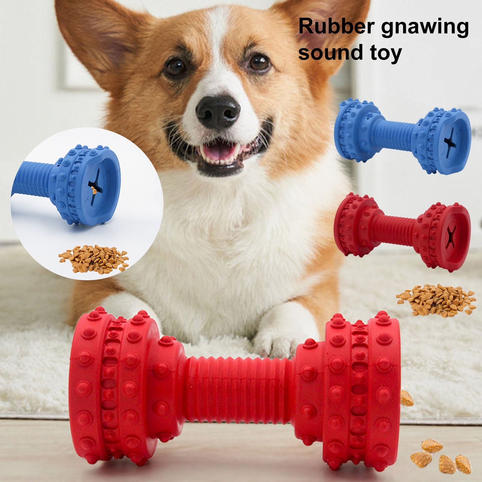 Primegos Pet Toy Leaning Tower Rattle Built-in Sound Food Dispensing ...