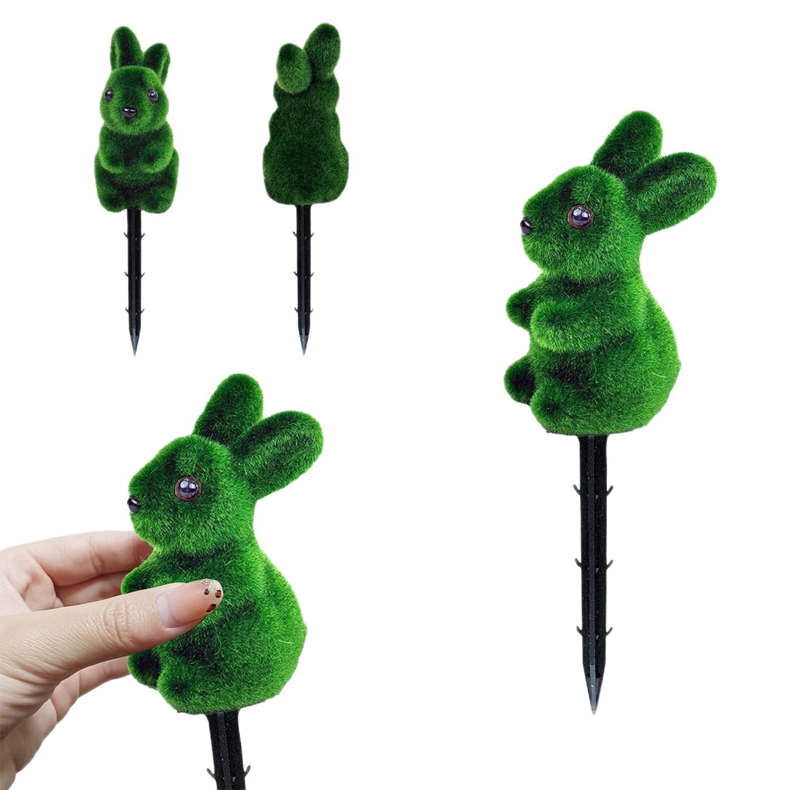 Primegos Rabbit Artificial Topiary Ball Easter Bunny Faux Topiary Stake ...