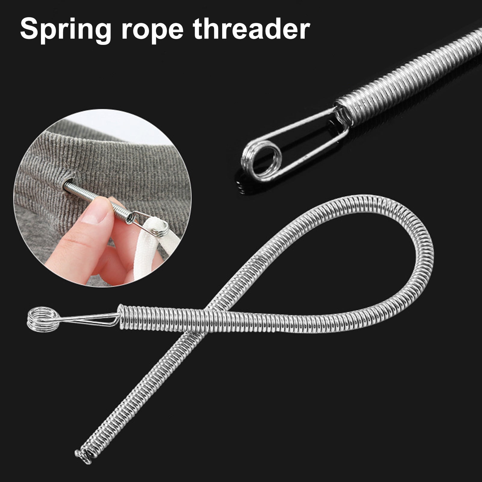 Primegos Spring Drawstring Threader Bendable DIY Rope Threader Clip ...