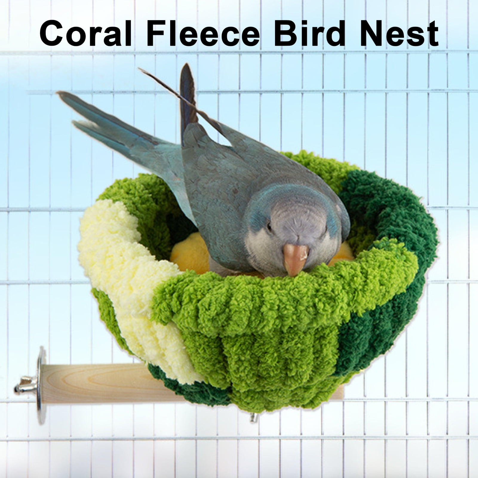 Primegos Warm Bird Nest for Cage Plush Hanging Bird Bed House for ...