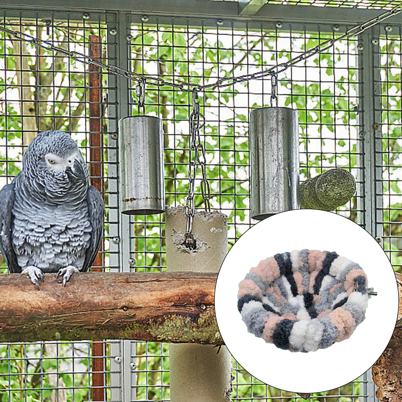 Primegos Warm Bird Nest for Cage Plush Hanging Bird Bed House for ...
