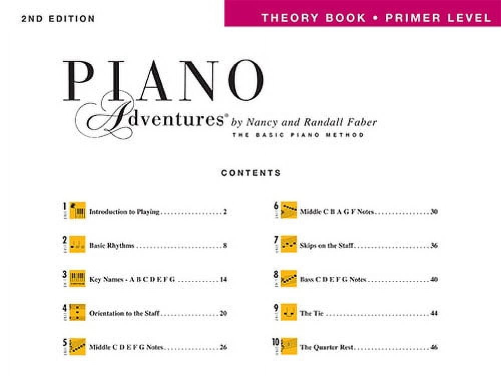 Primer Level - Theory Book - 2nd Edition Piano Adventures - Walmart.com