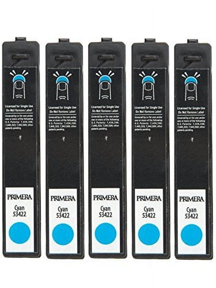 Primera 53422 High Yield Cyan Ink Cartridge 5-Pack for LX900 - Walmart.com
