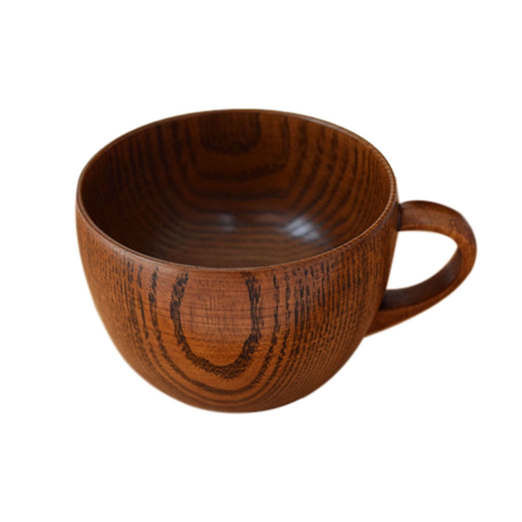 Primitive Handmade Natural Wood Coffee Tea Milk Mug for Women Cup ...
