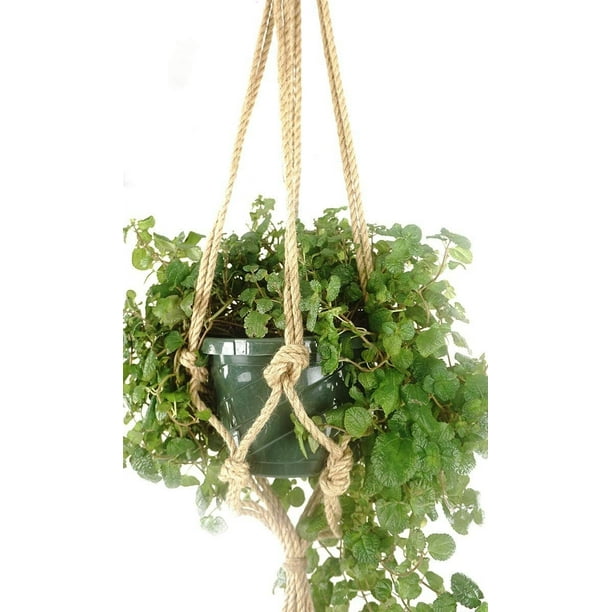 Primitive Planters Natural Knotted Rope Hanger for Hanging Baskets, 36 ...