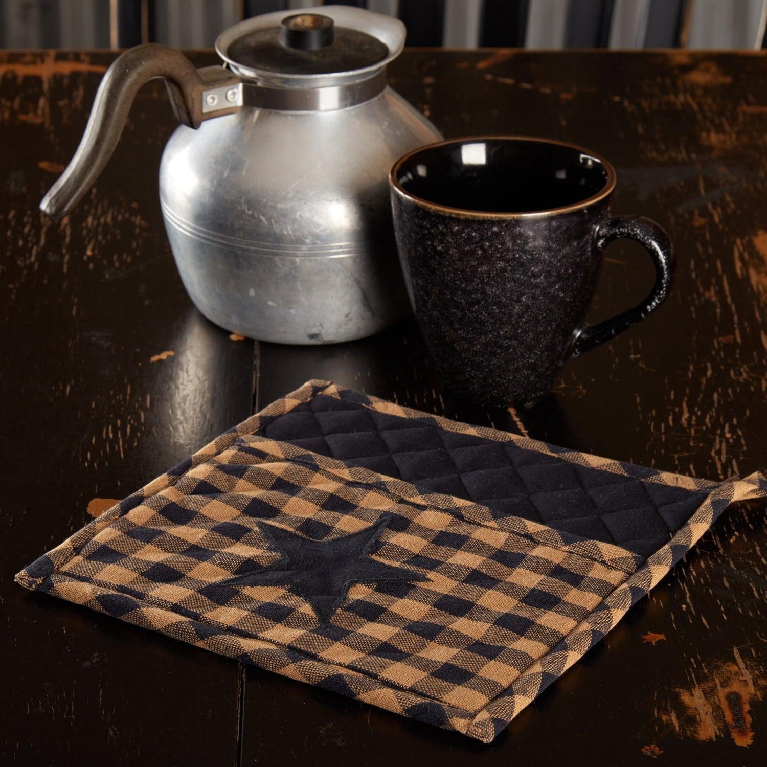 VHC Brands Navy Star Pot Holder 9x9 Country Rustic Kitchen Tabletop ...