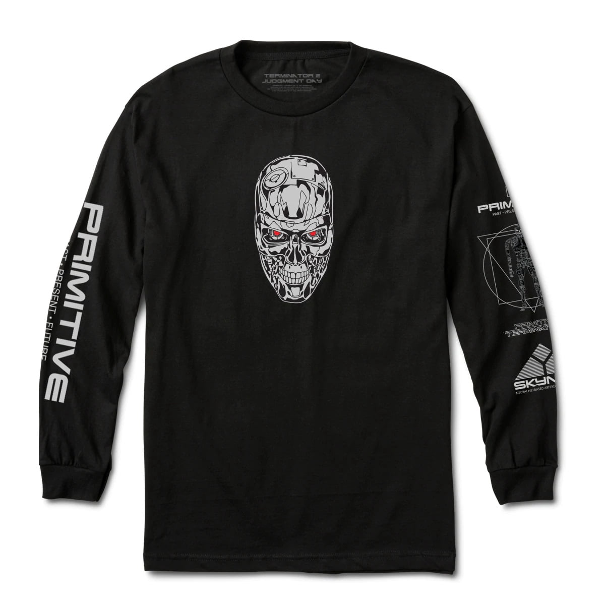 Primitive Skynet Terminator 2 Men's Long Sleeve T-Shirt Black (Medium ...