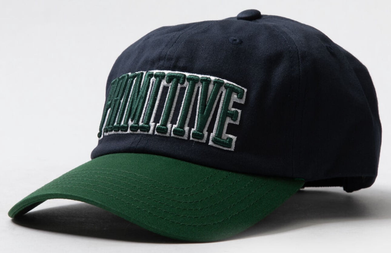 Primitive Skateboarding Men's Collegiate Arch Embroidered Strapback Hat ...