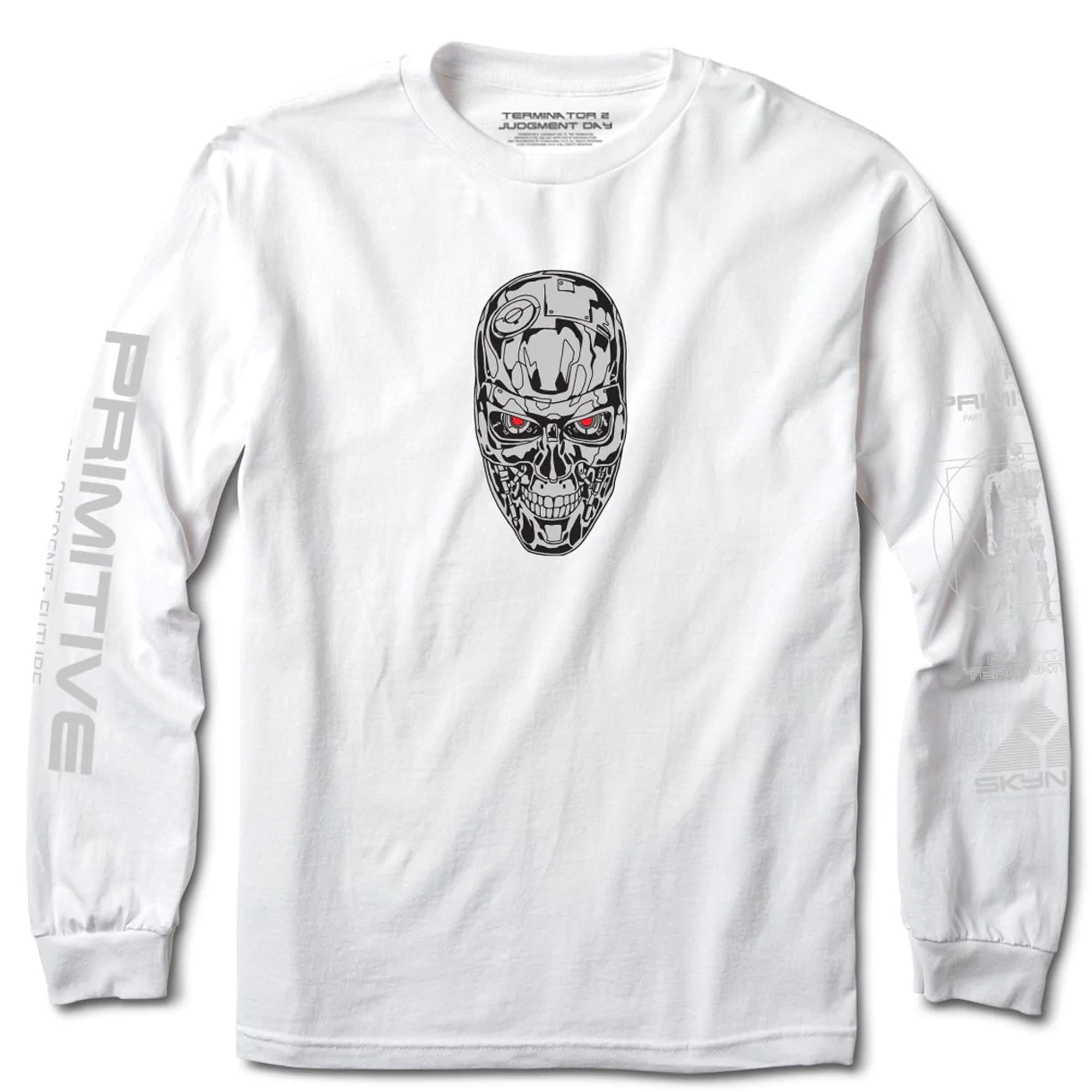 Primitive Skynet Terminator 2 Men's Long Sleeve T-Shirt White (Large ...