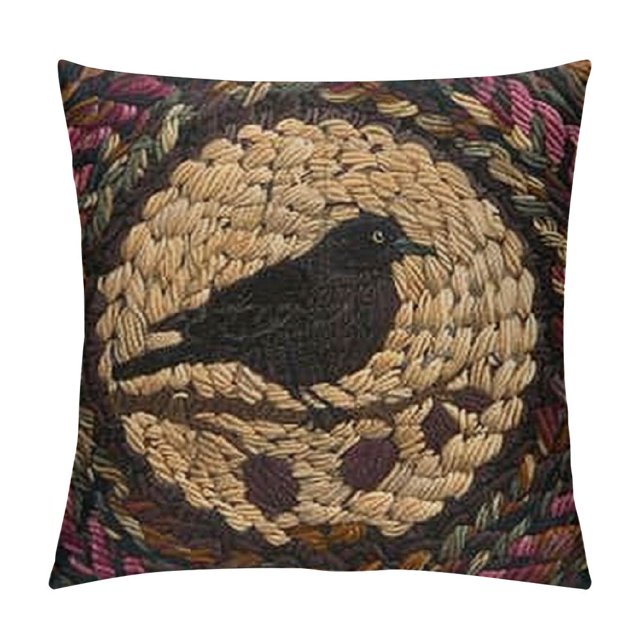 Primitive Tabletop & Kitchen-Heritage Farms Tan Crow Jute Trivet ...