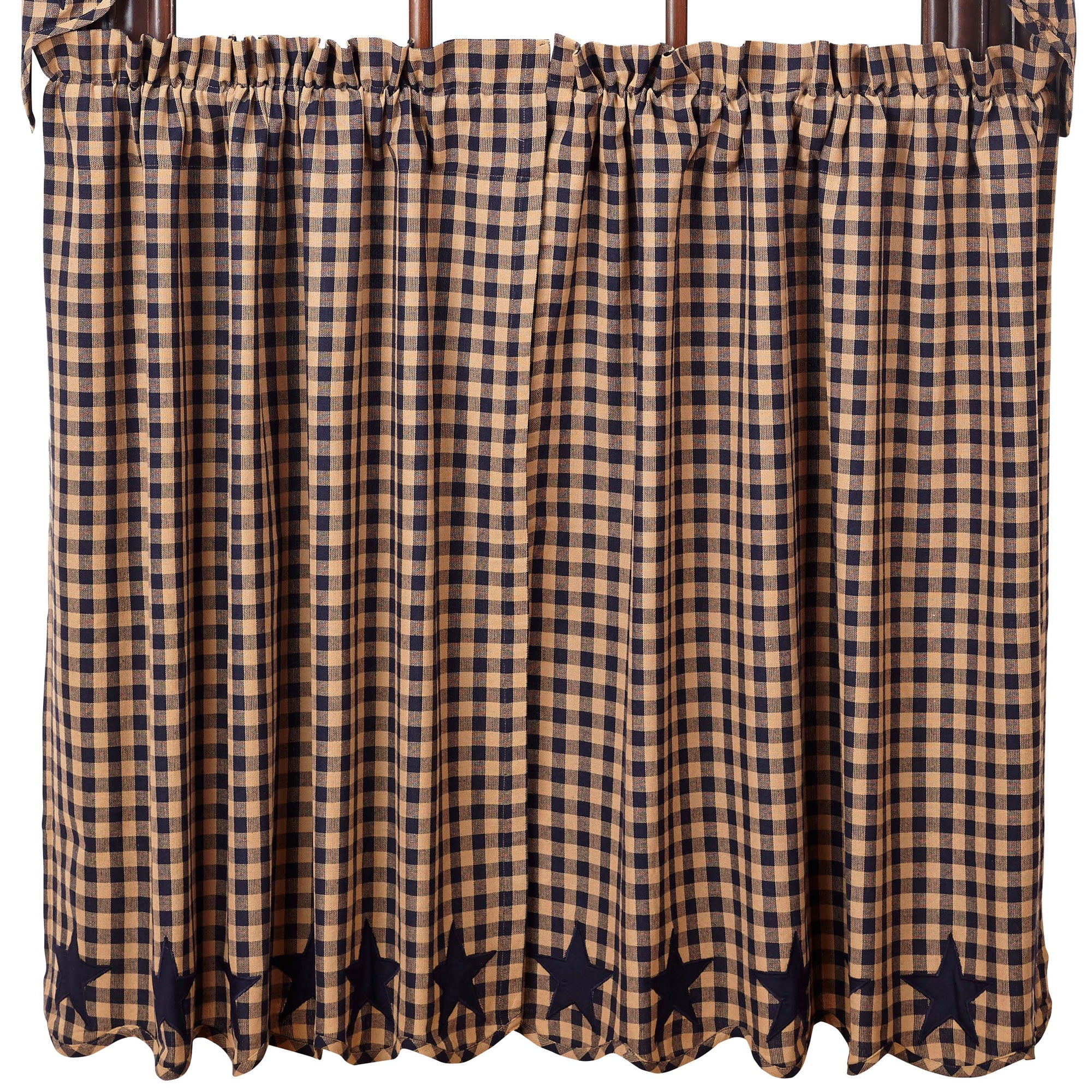 Primitive Tier Set Country Star Scalloped Tier Cafe Kitchen Window ...