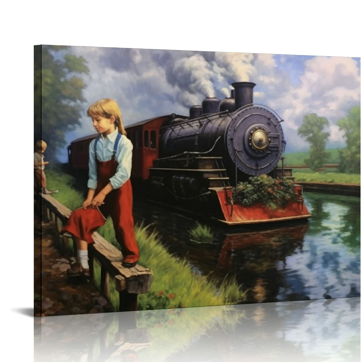 Primitive Train | Rustic Locomotive Steam Engine Collectible Wall Art ...