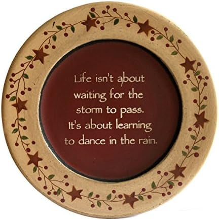 Primitive Vintage Dance in the Rain Wood Decorative Plate Display ...