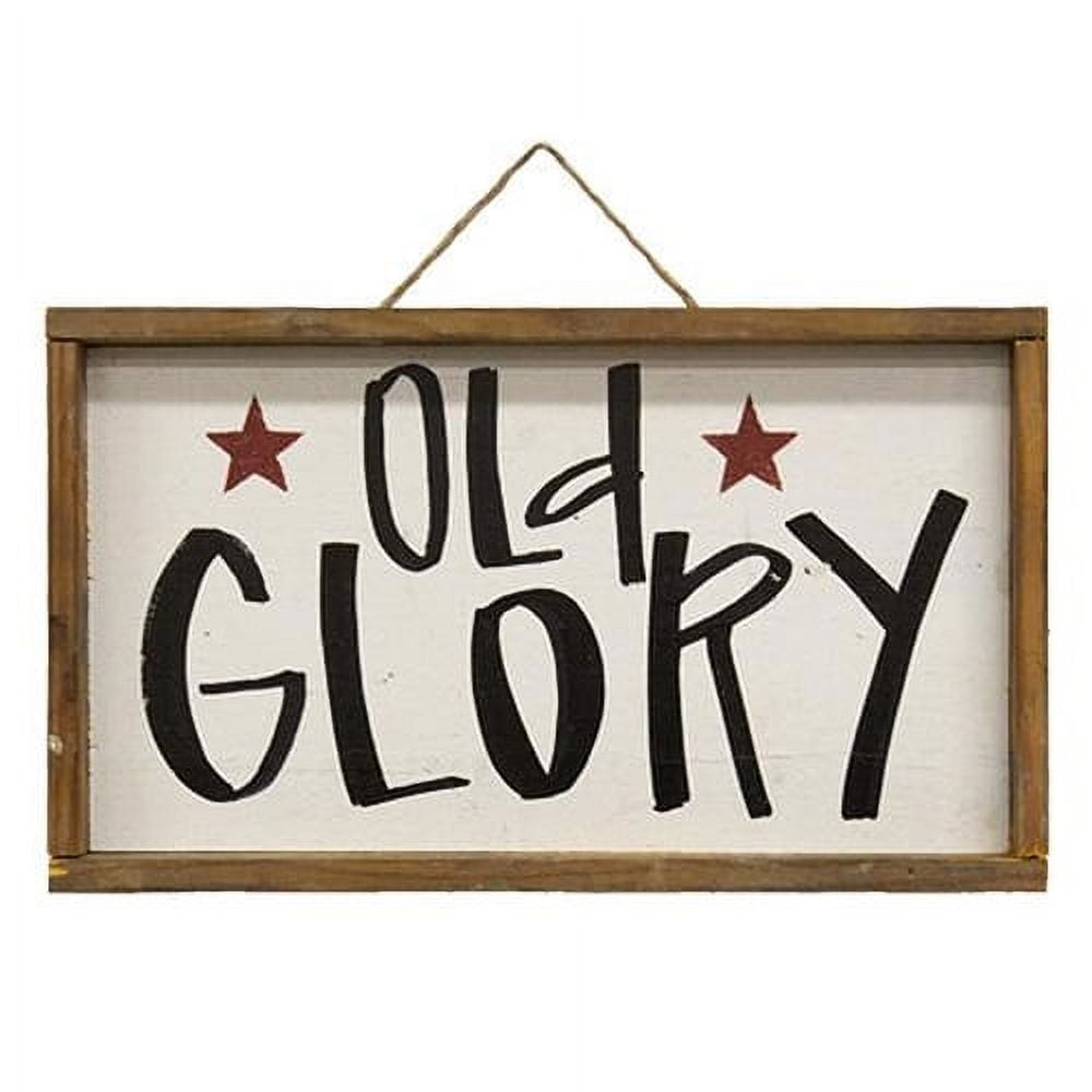 Primitive Wood Framed Hanging "Old Glory" Sign - Walmart.com