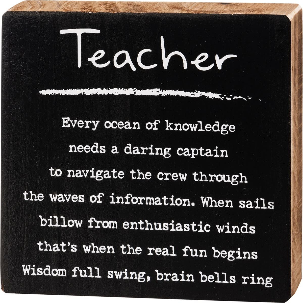 Primitives By Kathy 112124 Teacher Block Sign, 4-inch Square - Walmart.com