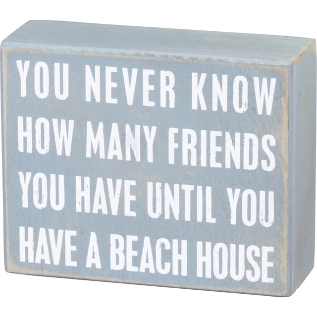 Primitives By Kathy Box Sign, Beach House Friends - Walmart Business ...