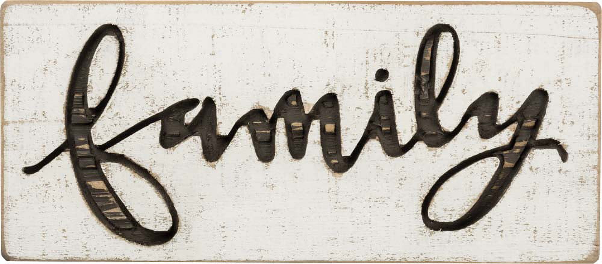 Primitives Family Carved Sign - Walmart.com