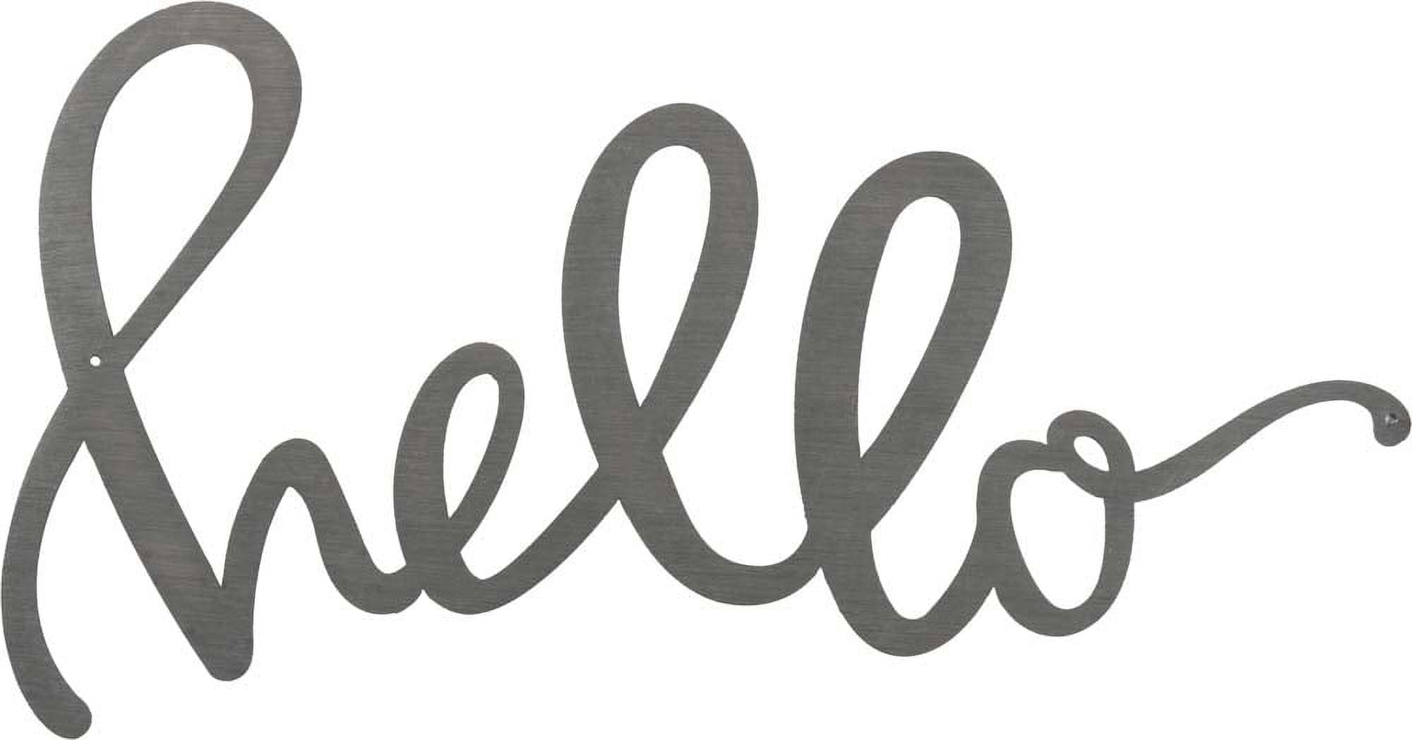 Primitives Hello Cutout Metal Sign (Nickel) - Walmart.com